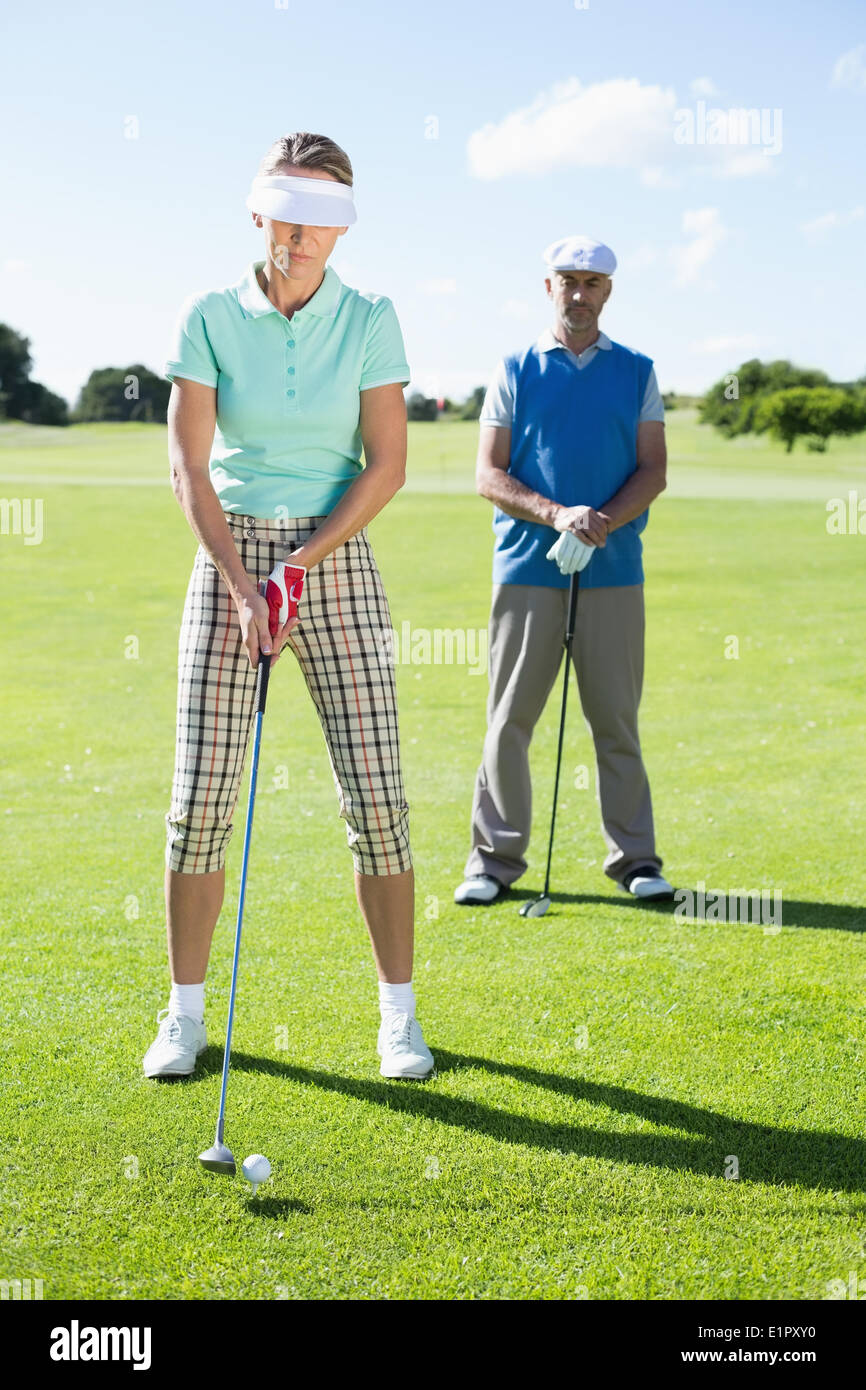 A Female Golfer Teeing Off High Resolution Stock Photography and Images ...