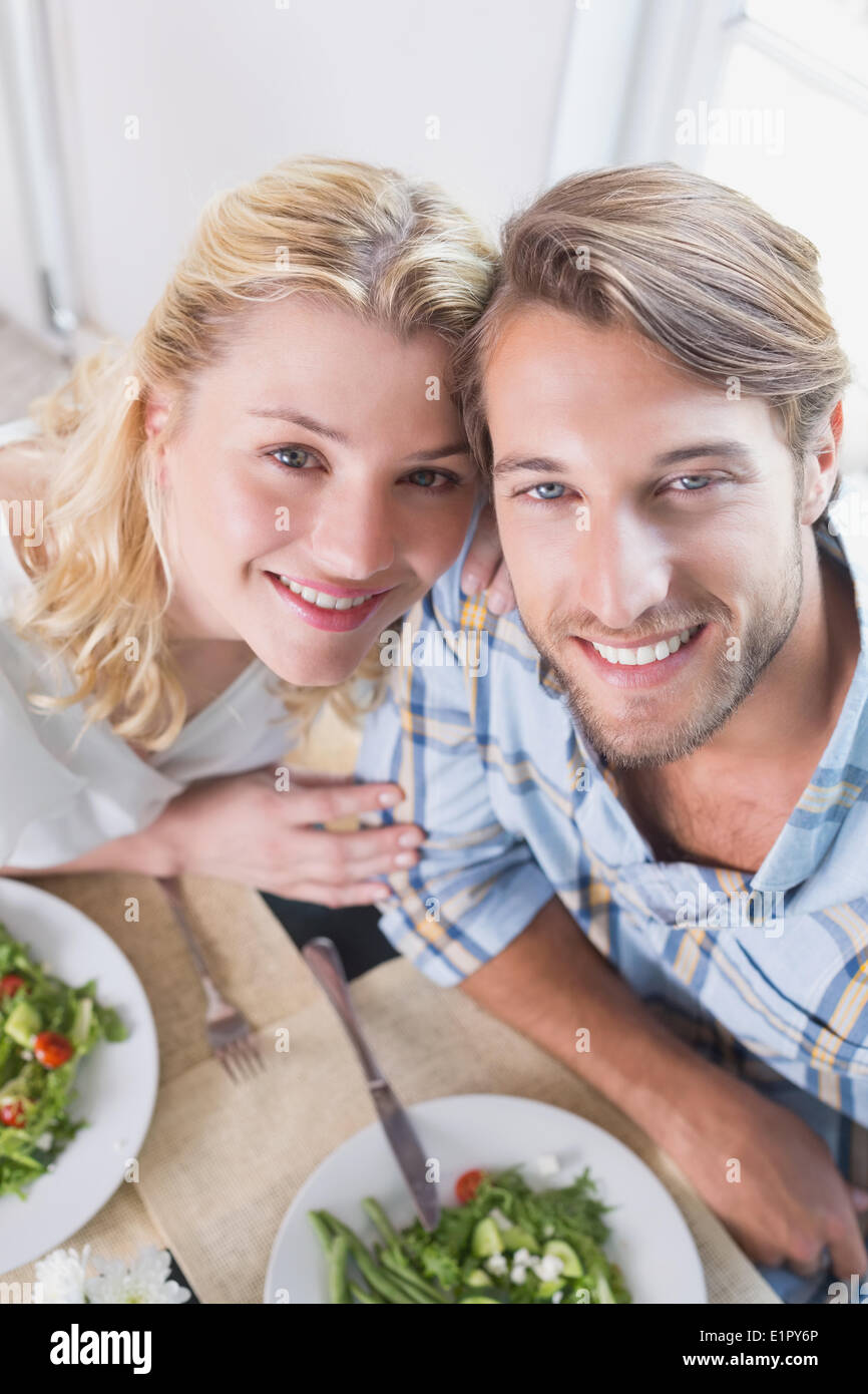 Happy couple enjoying a meal together Stock Photo - Alamy