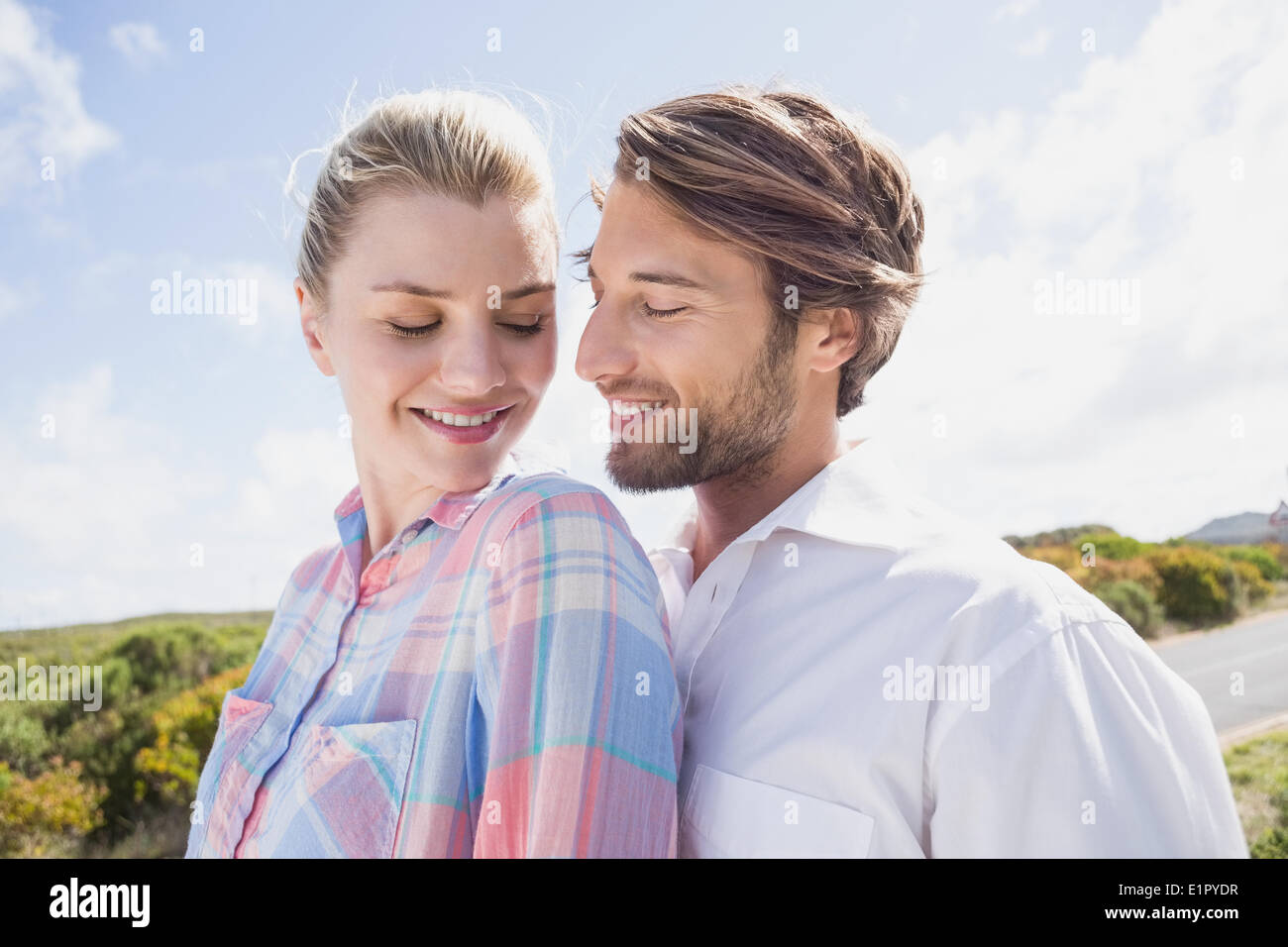 Happy bright couple home hi-res stock photography and images - Alamy