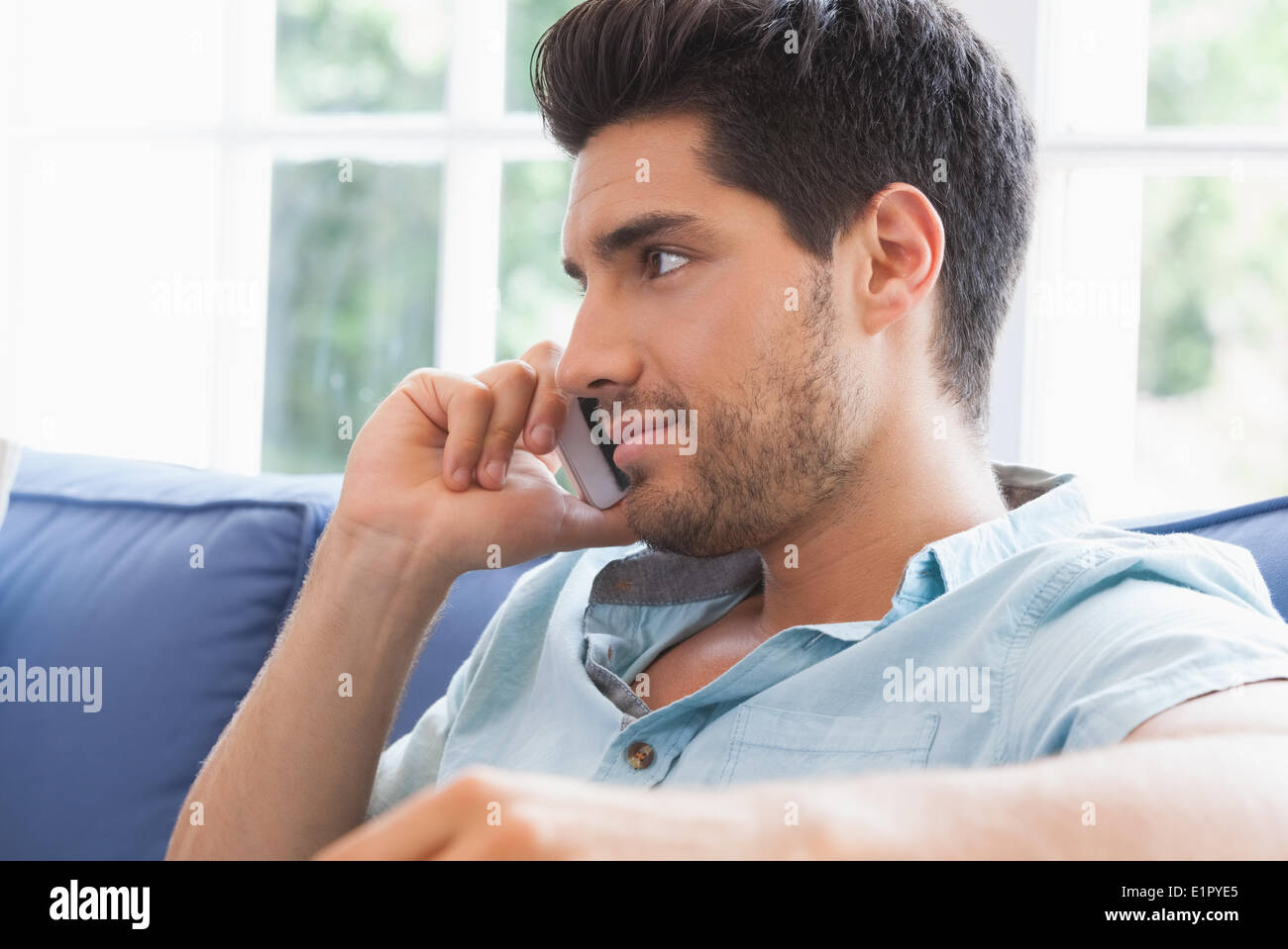 Male making a call hi-res stock photography and images - Alamy