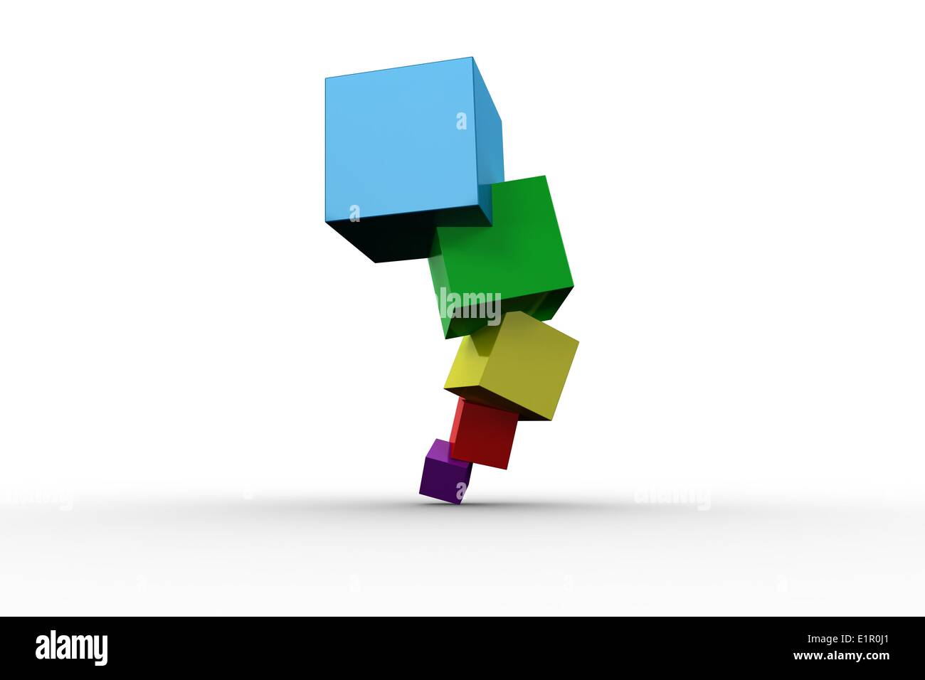 Pile of 3d colourful cubes Stock Photo - Alamy