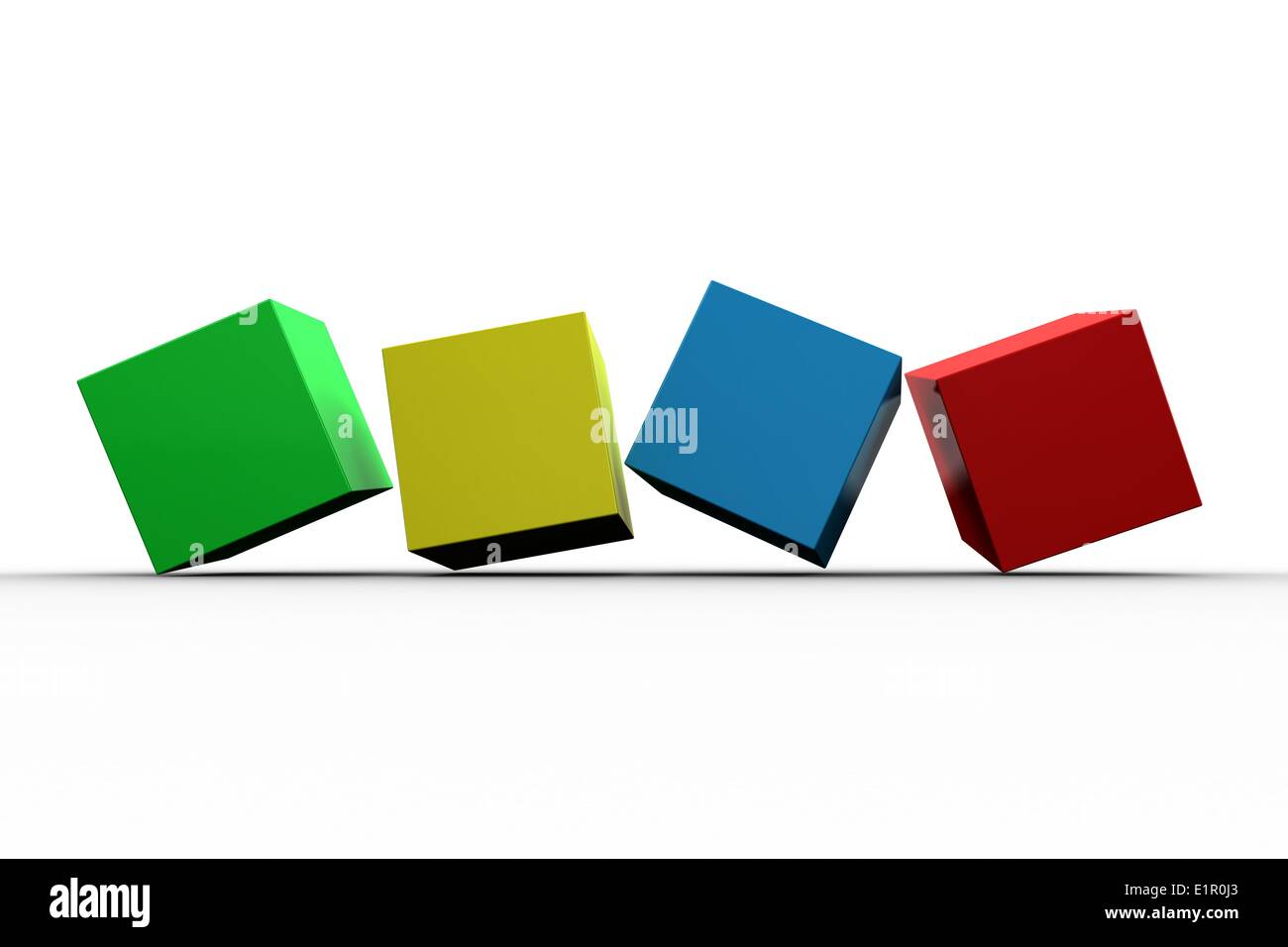 3d cubes in green blue hi-res stock photography and images - Alamy