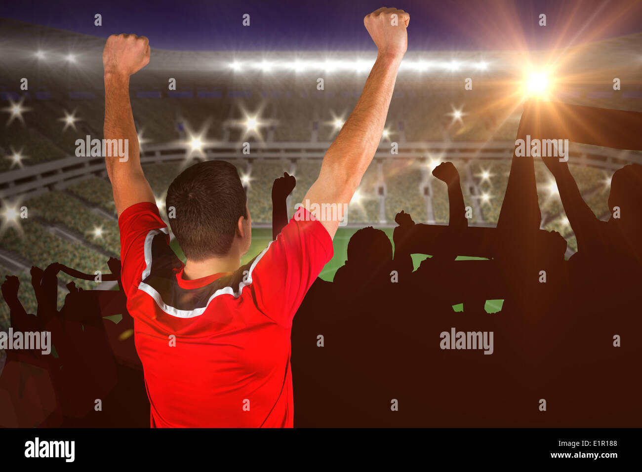 Soccer player cheering hi-res stock photography and images - Alamy