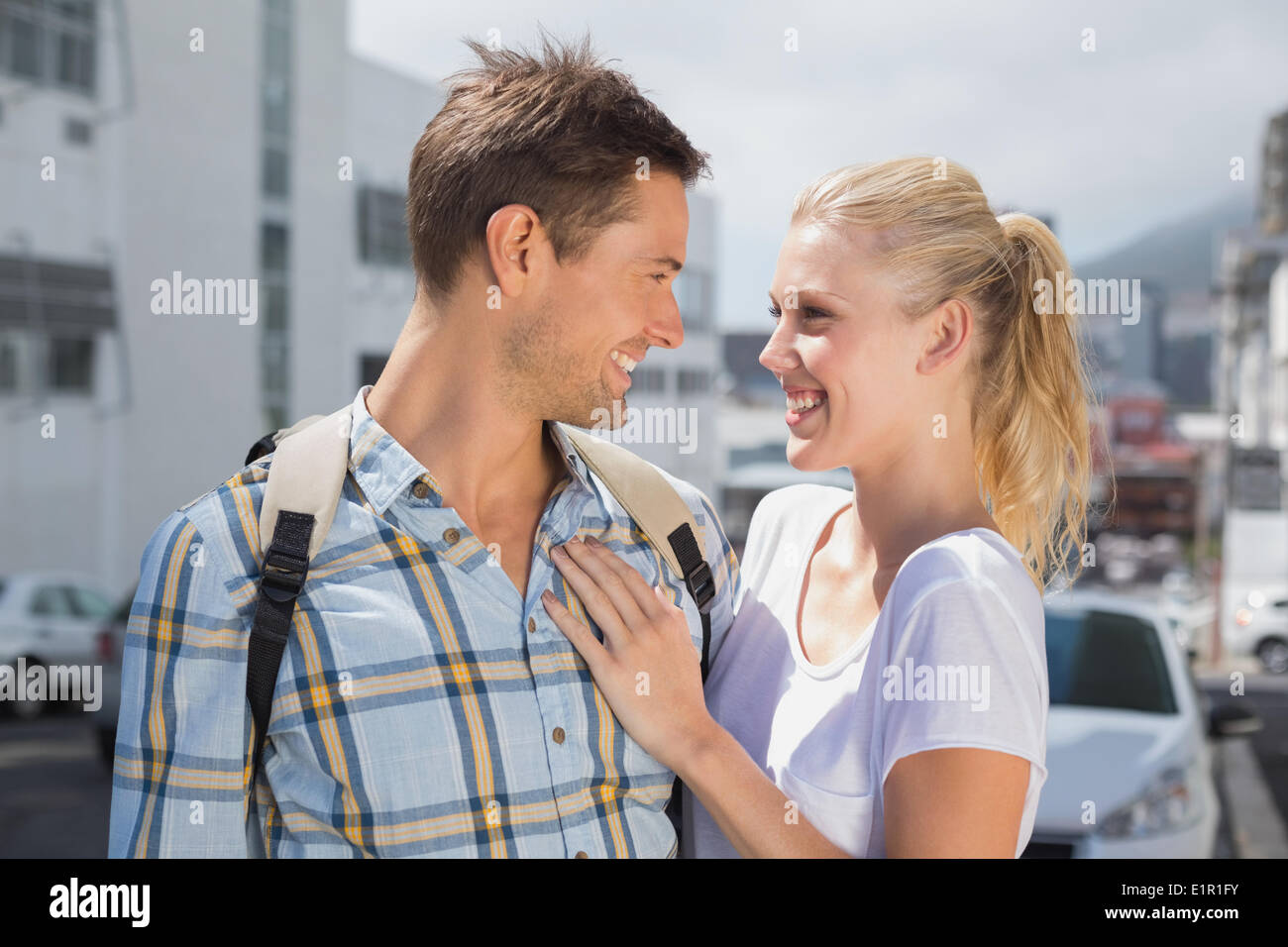 Young hip couple man hi-res stock photography and images - Alamy