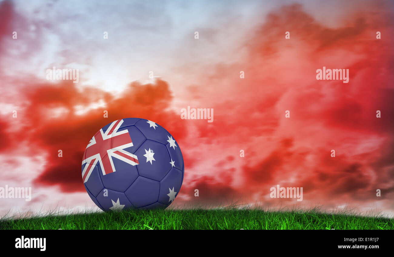 Composite image of football in australia colours Stock Photo - Alamy