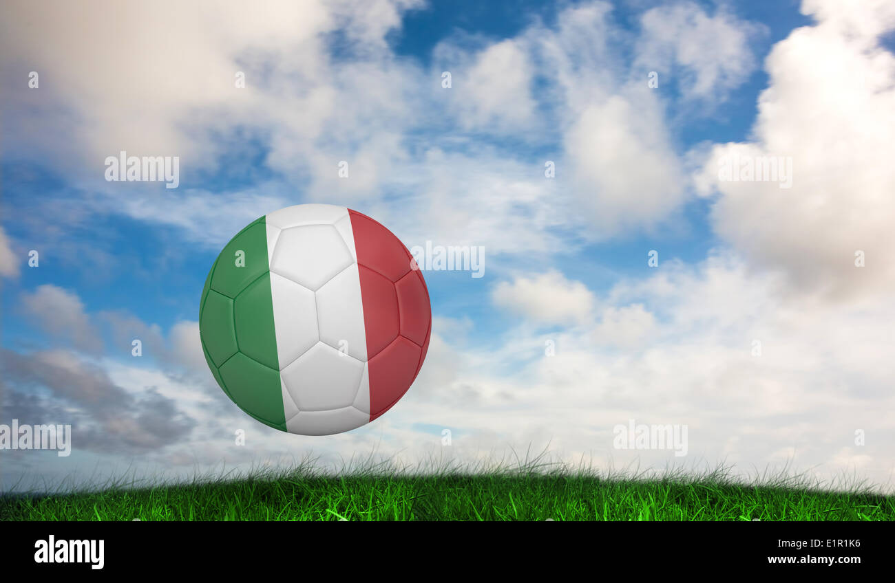 Composite image of football in italy colours Stock Photo - Alamy