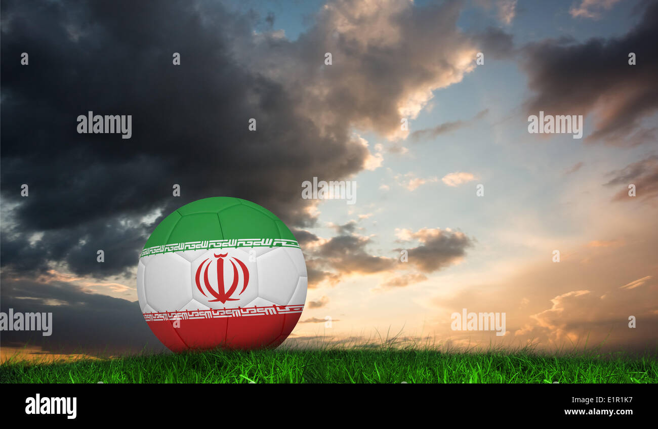 Composite image of football in iran colours Stock Photo - Alamy