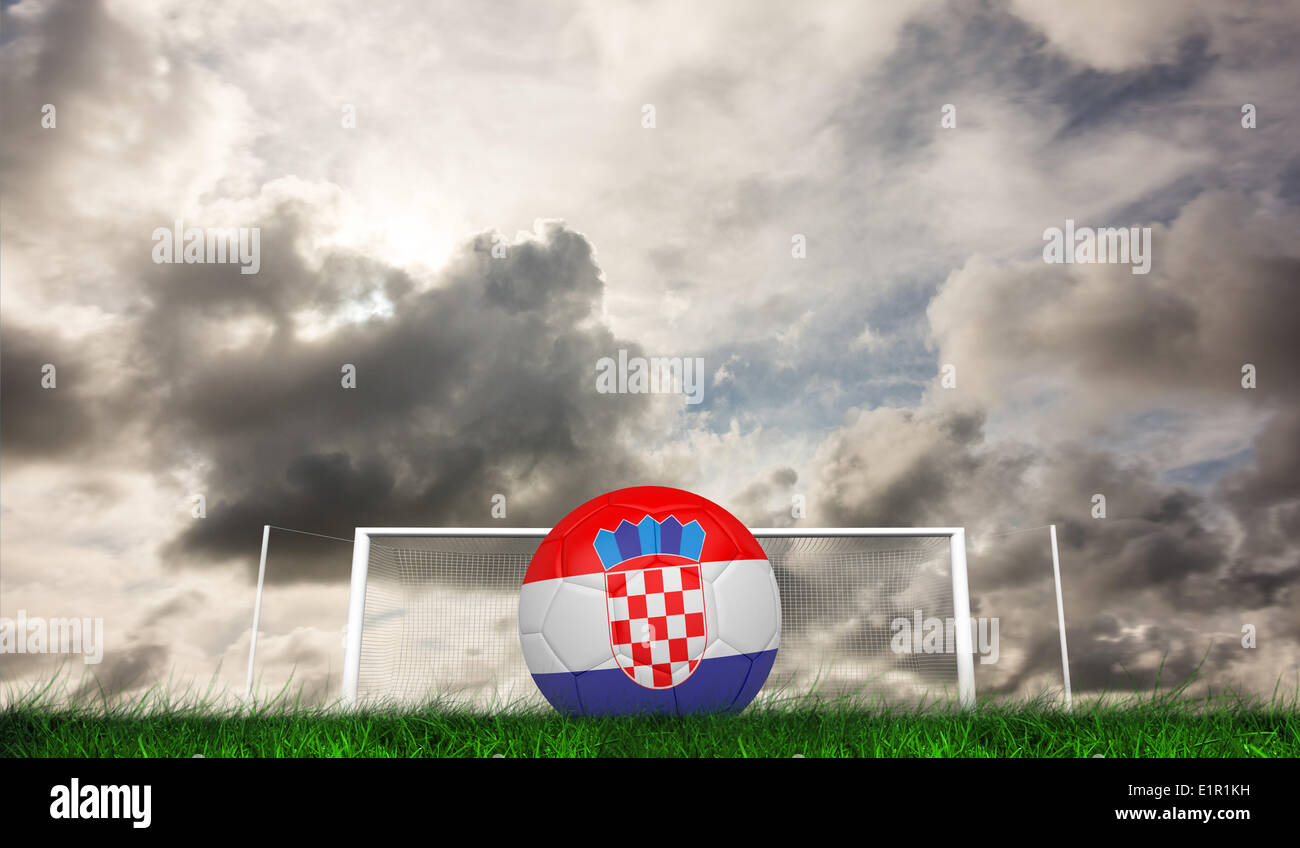 Composite image of football in croatia colours Stock Photo - Alamy
