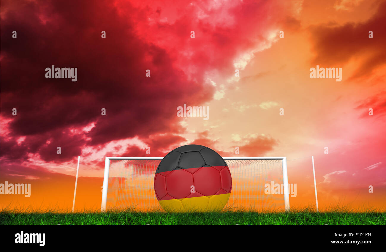 Composite image of football in germany colours Stock Photo - Alamy