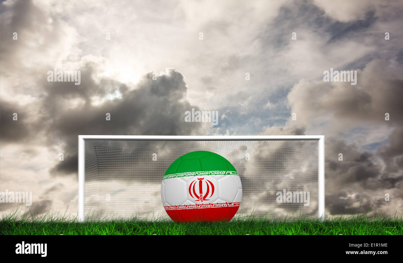 Composite image of football in iran colours Stock Photo - Alamy
