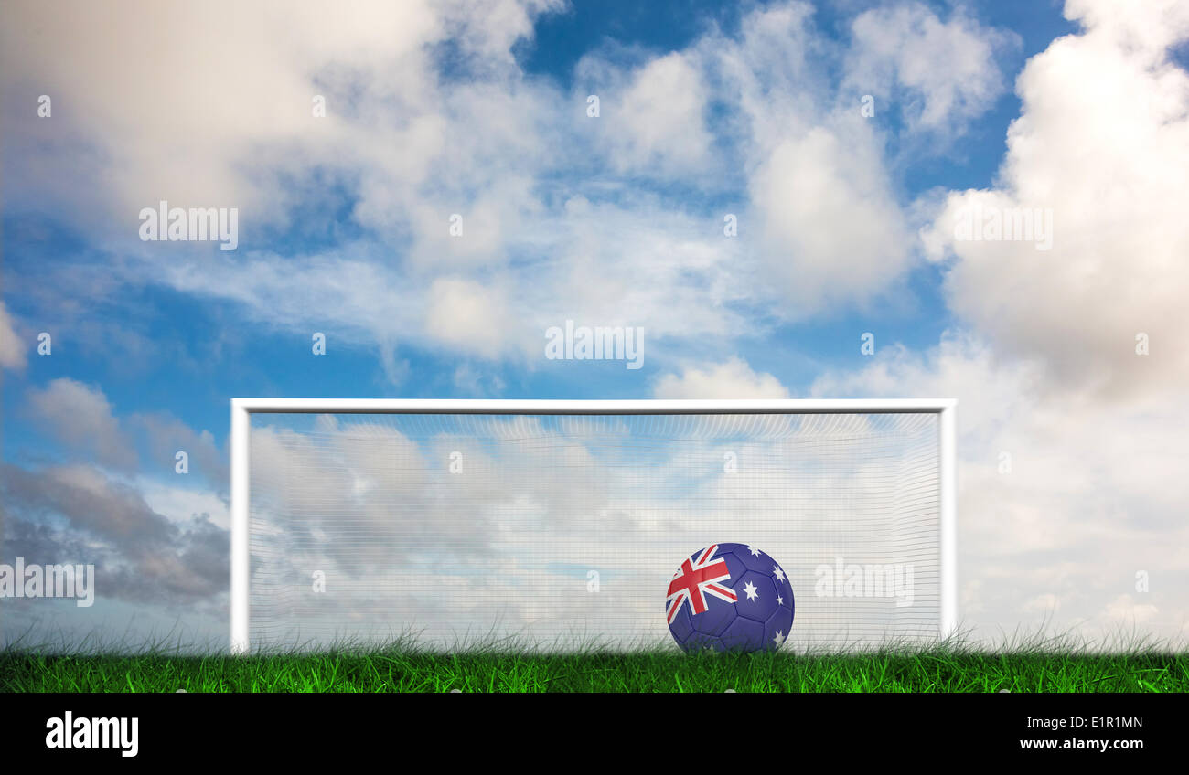 Composite image of football in australia colours Stock Photo - Alamy