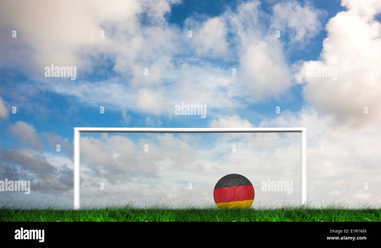 Composite image of football in germany colours Stock Photo - Alamy