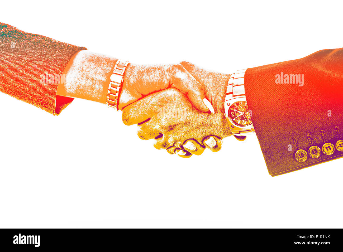 business handshake, in abstract style Stock Photo - Alamy