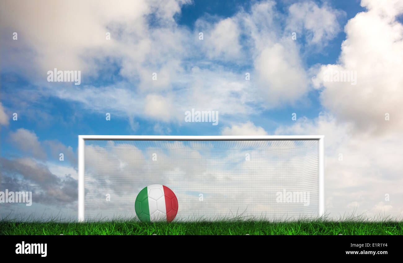 Composite image of football in italy colours Stock Photo - Alamy