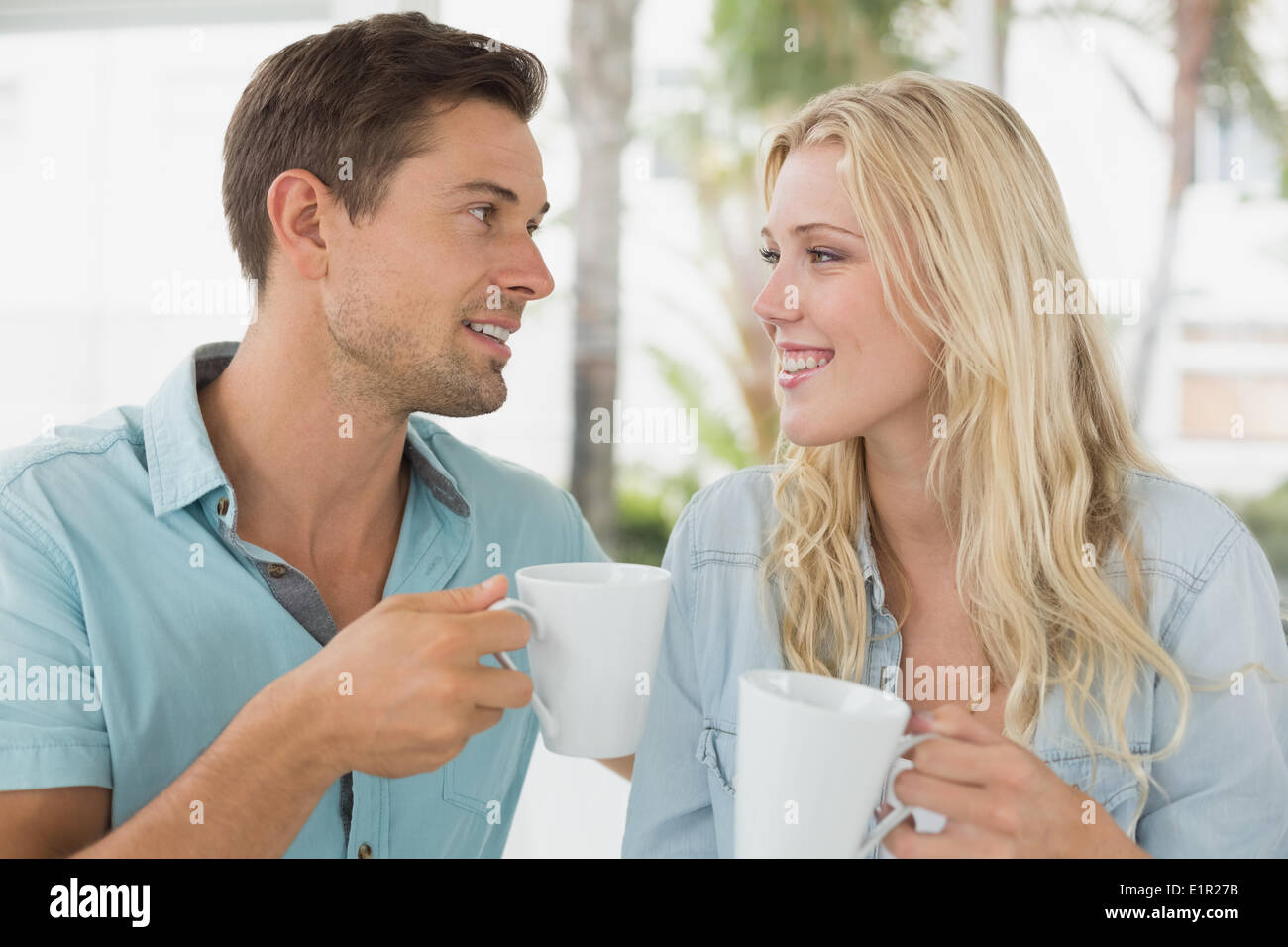 Couple having coffee together hi-res stock photography and images - Alamy