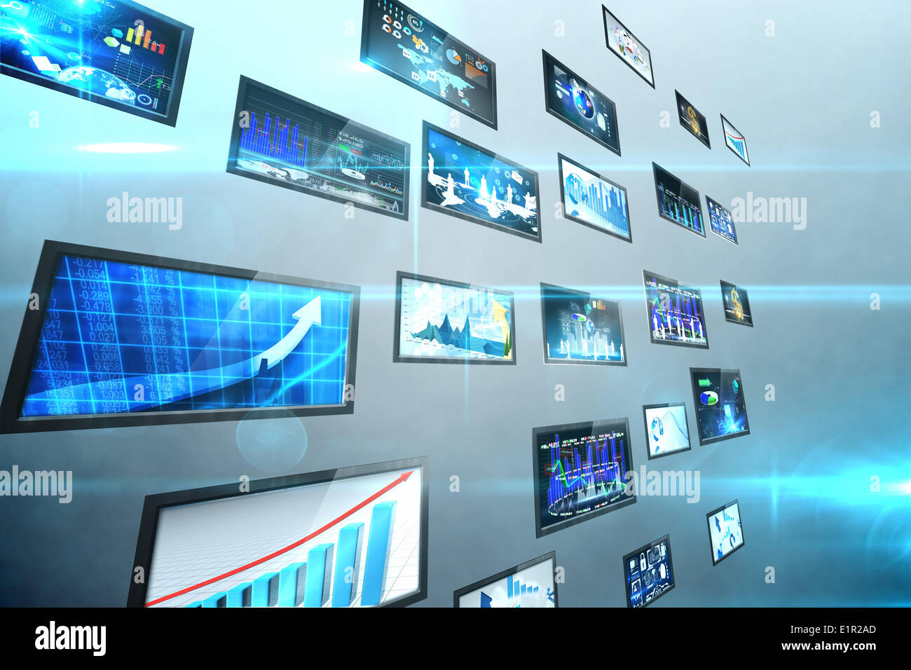 Screen collage showing business images Stock Photo - Alamy