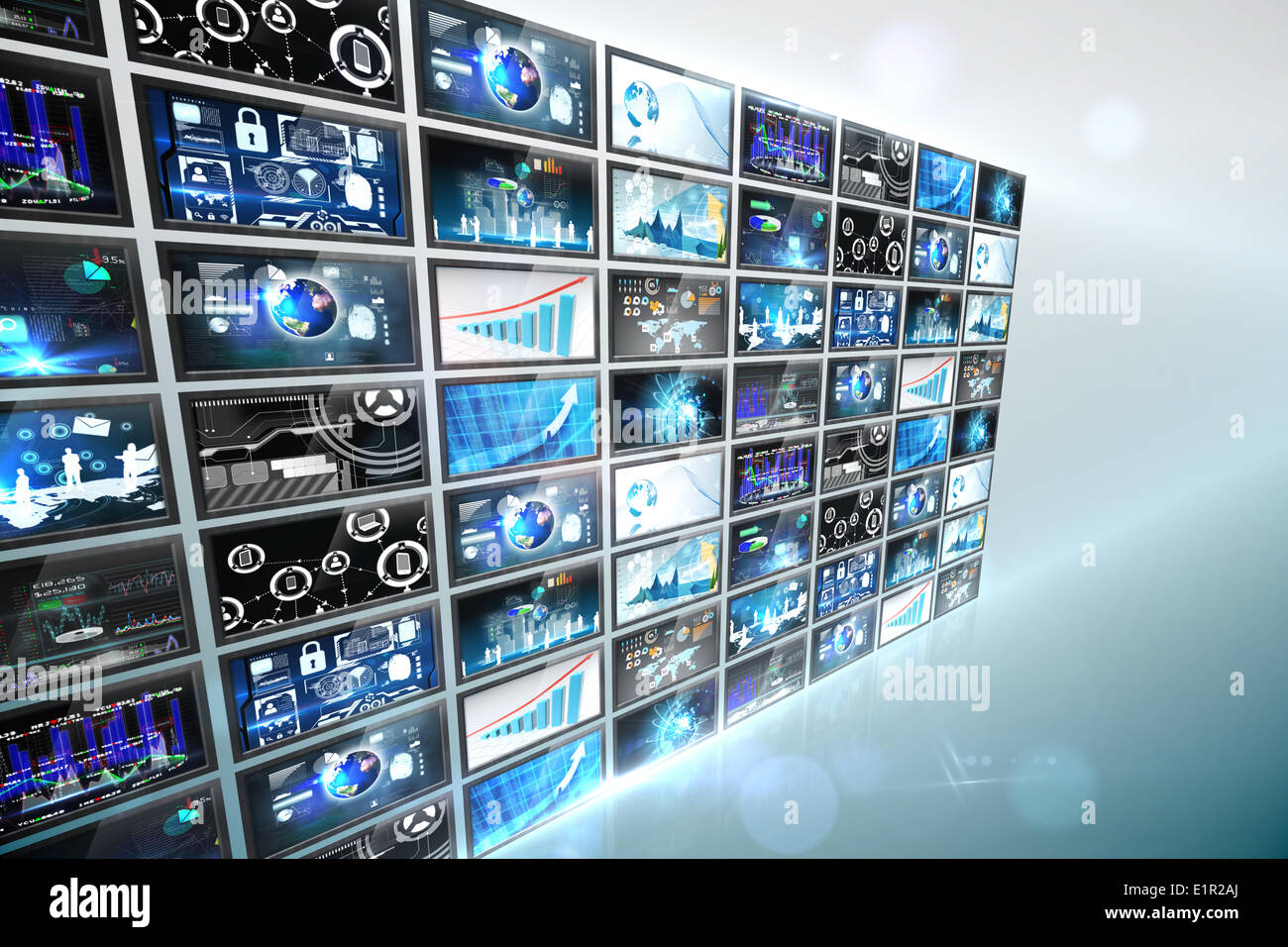 Screen collage showing business images Stock Photo - Alamy