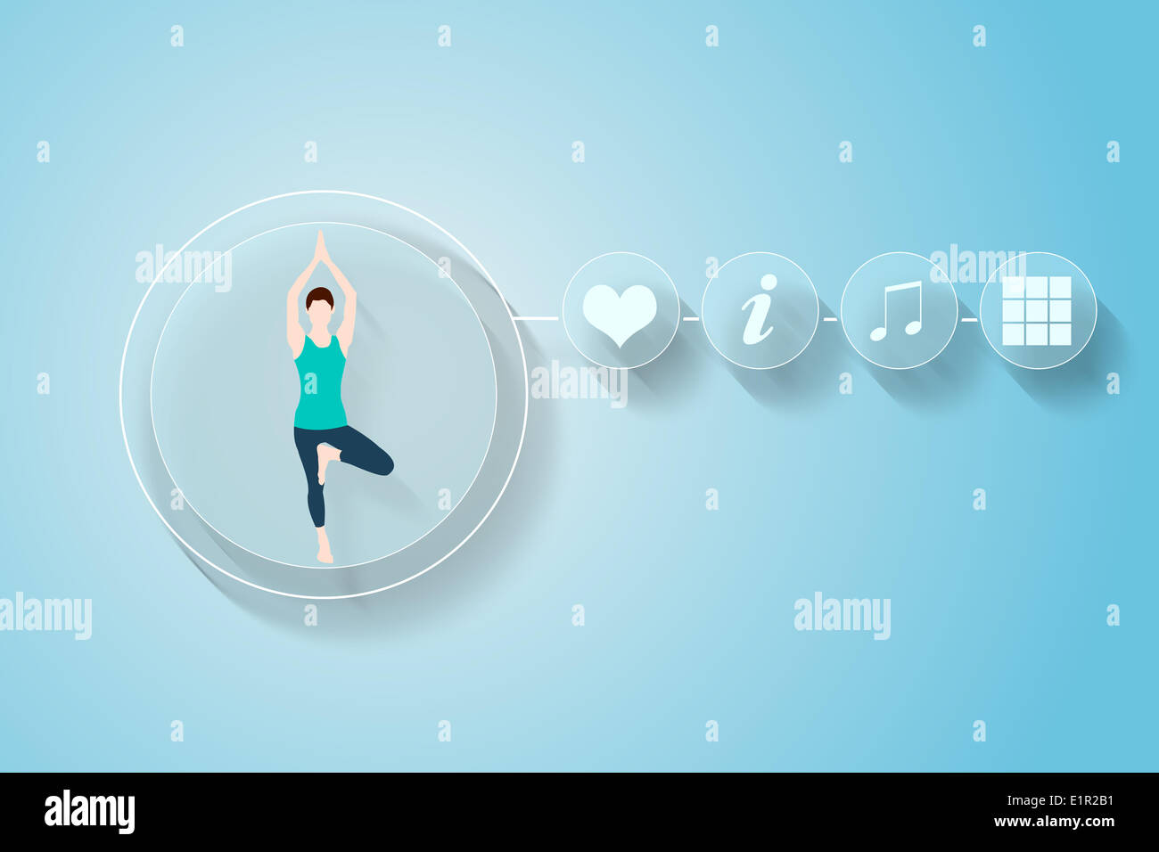 Fitness and health app menu Stock Photo - Alamy