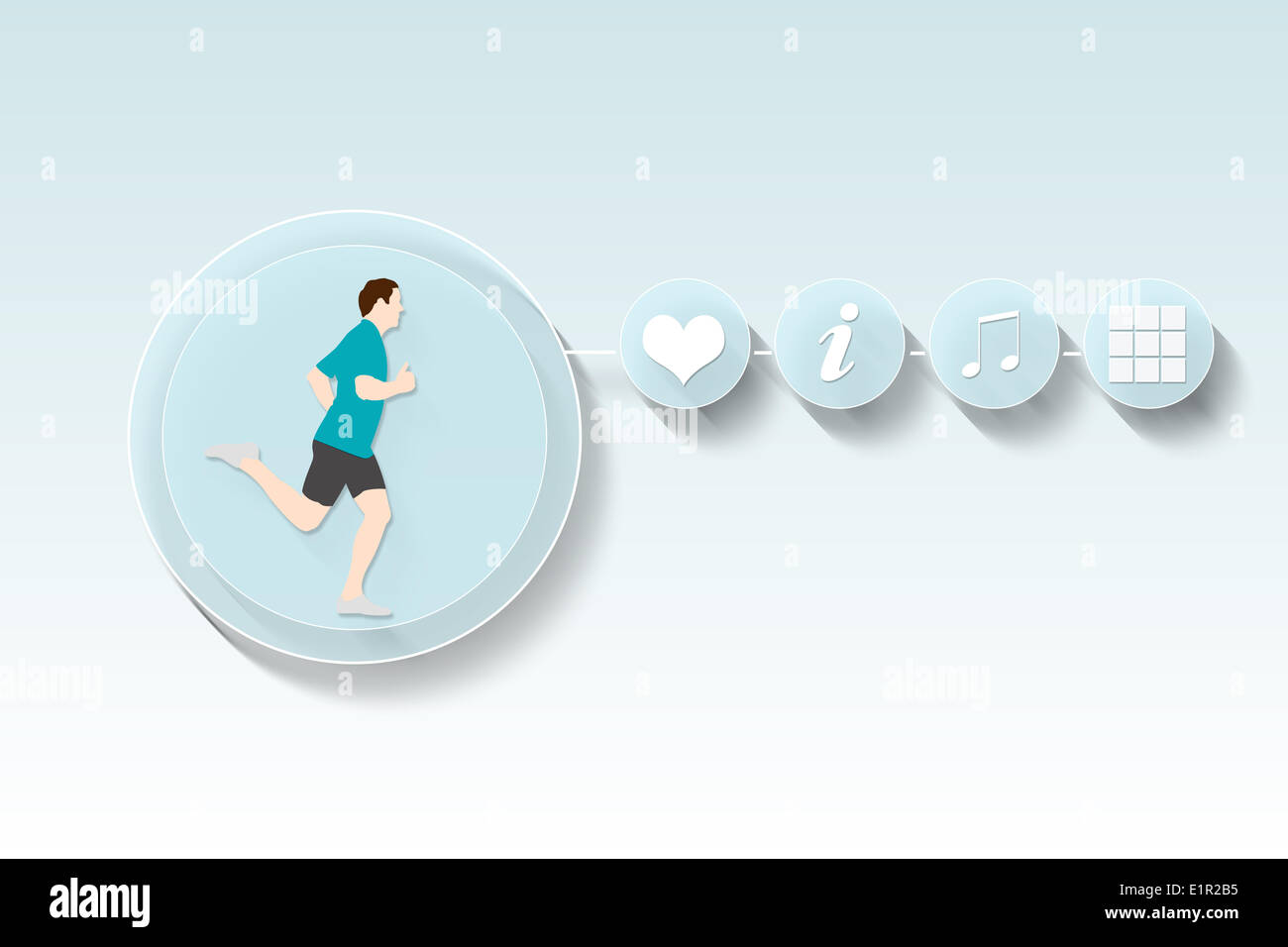 Fitness and health app menu Stock Photo - Alamy