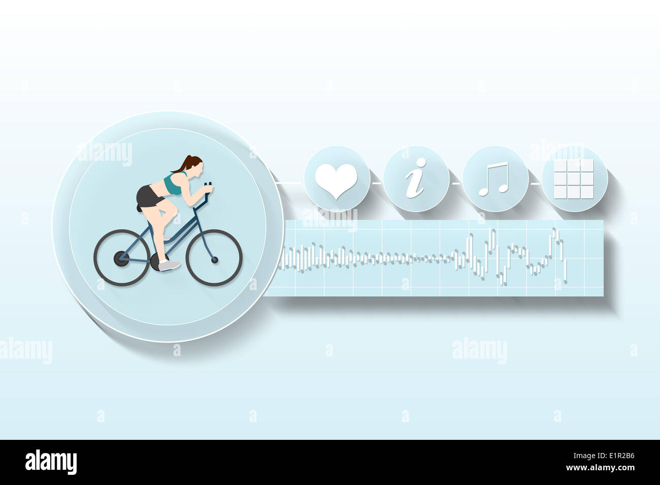 Fitness and health app menu Stock Photo - Alamy