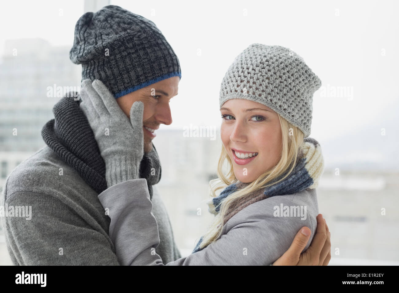 Couple hugging face face in hi-res stock photography and images - Alamy