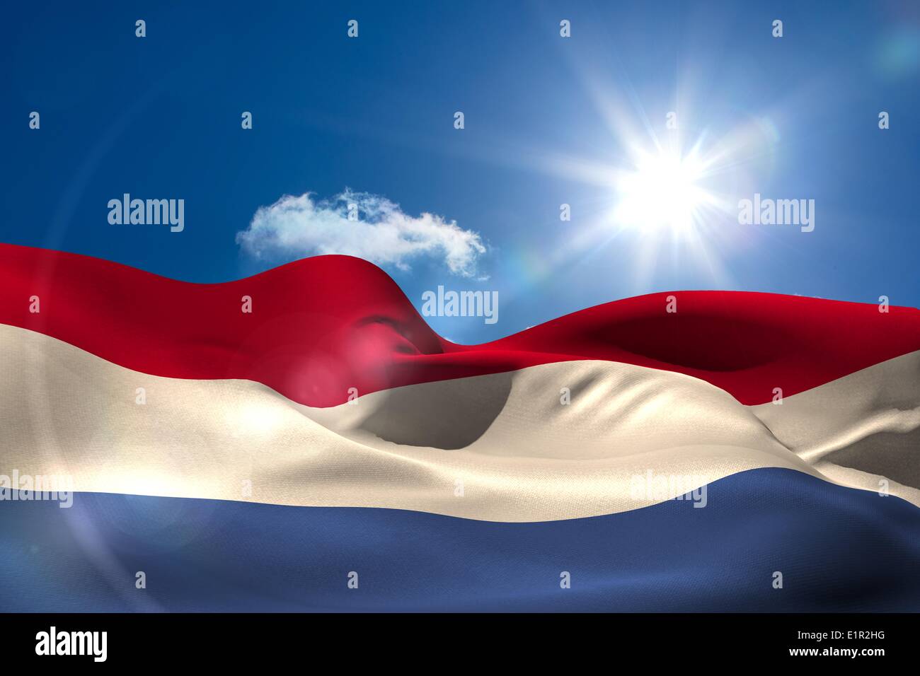 Dutch national flag under sunny sky Stock Photo - Alamy Dutch national flag under sunny sky Stock Photo - Alamy