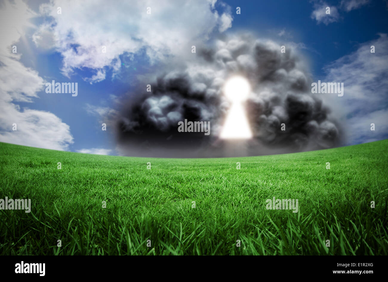 Cloud sky keyhole hi-res stock photography and images - Alamy