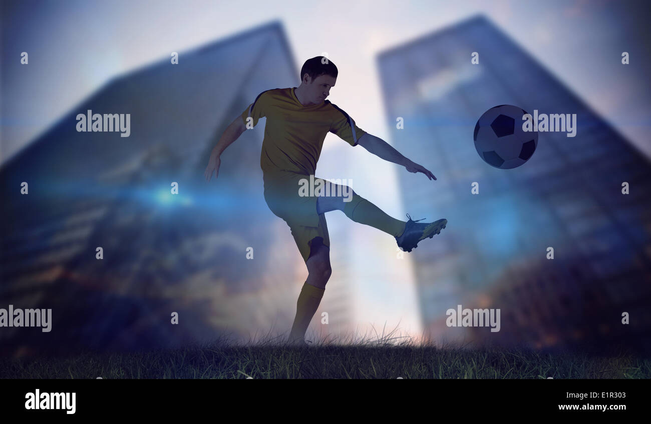 Blue and yellow football hi-res stock photography and images - Alamy