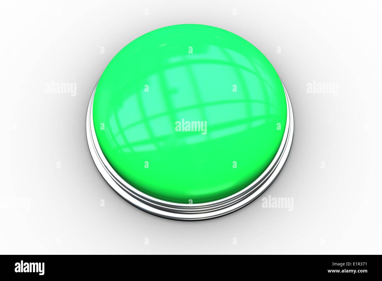 Digitally generated green push button Stock Photo - Alamy