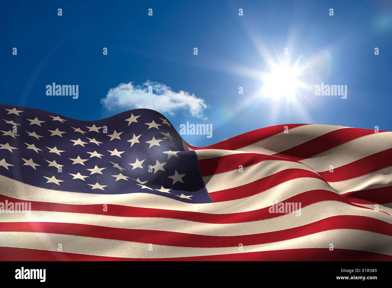 Digitally generated american flag rippling Stock Photo - Alamy
