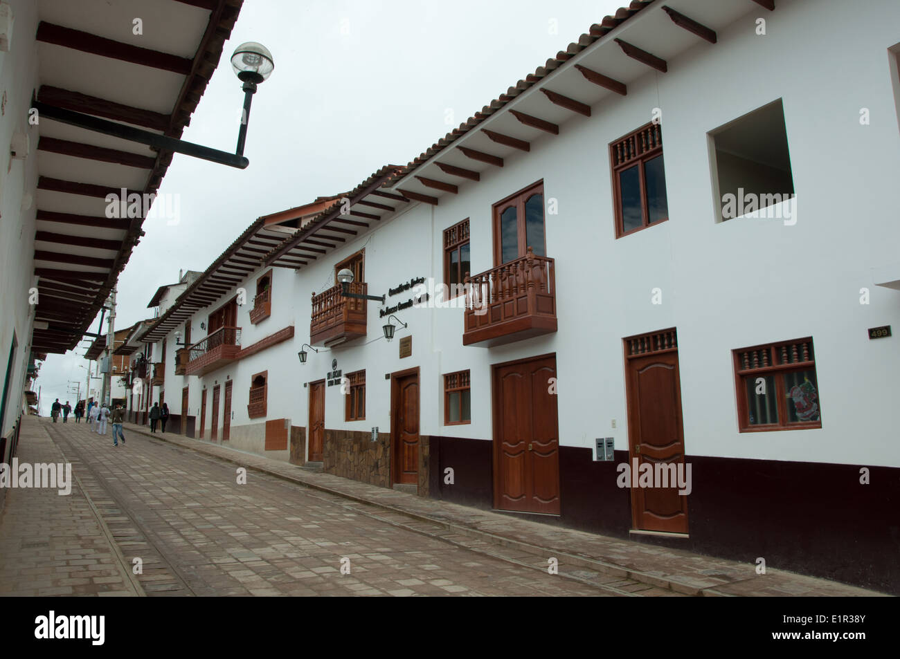 Traditional Colonial Buildings in Chachapoyas in Amazonas Peru Stock ...