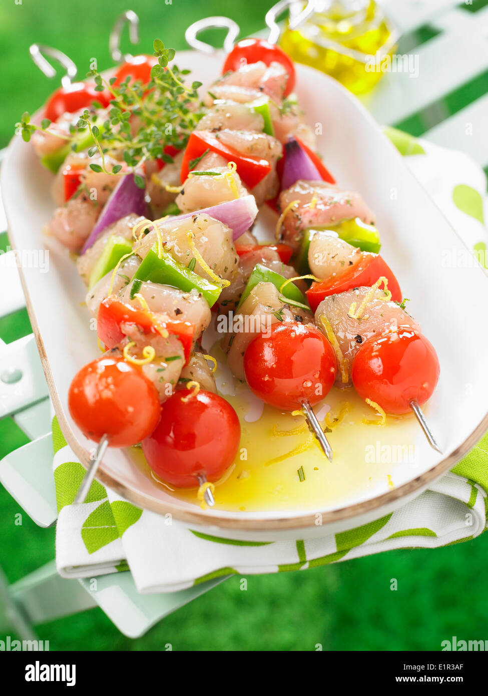 Chicken brochettes hi-res stock photography and images - Alamy