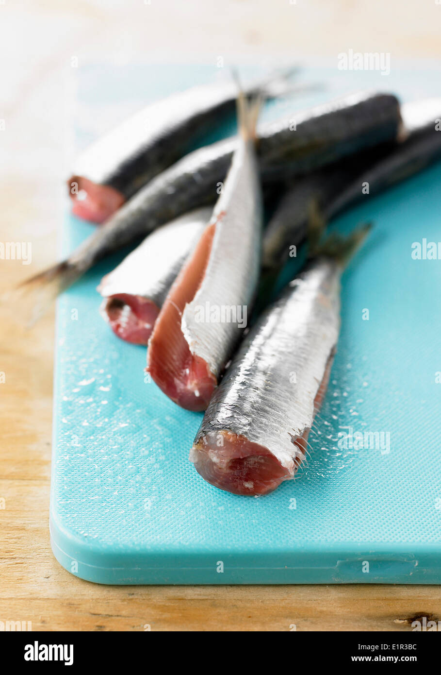 Raw gutted sardines Stock Photo - Alamy