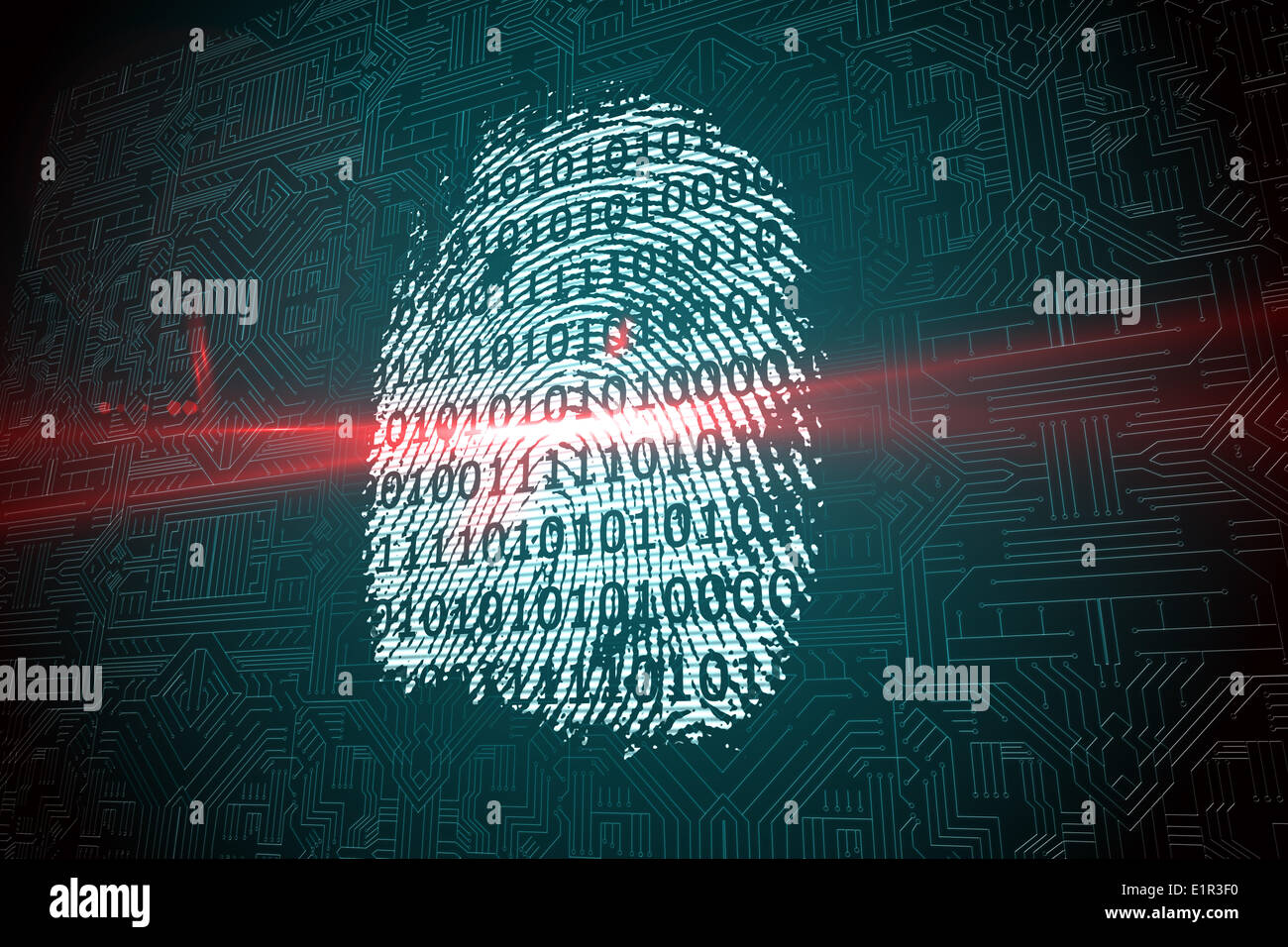 Fingerprint binary code digital hi-res stock photography and images - Alamy