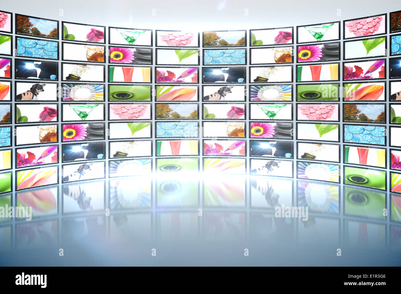 Screen collage showing lifestyle images Stock Photo - Alamy