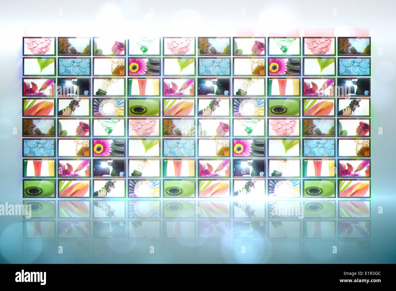 Screen collage showing lifestyle images Stock Photo - Alamy