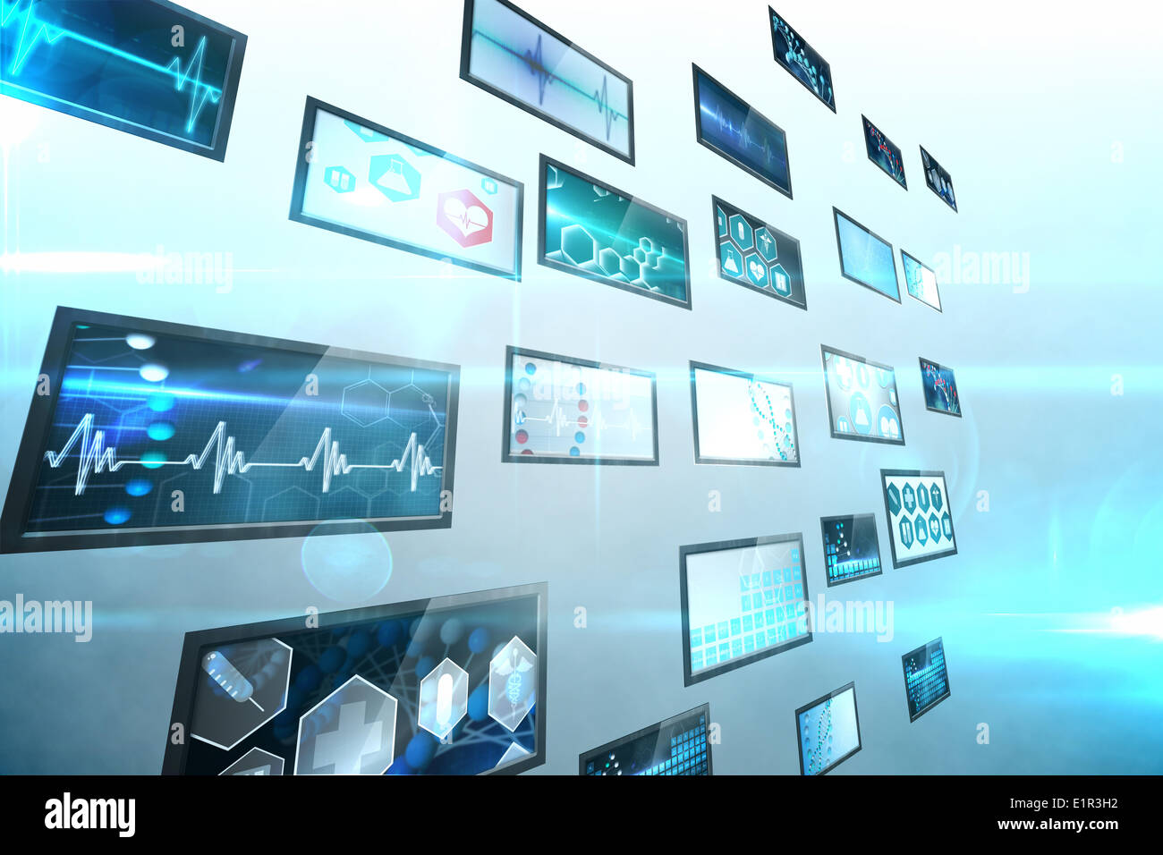 Screen collage showing medical images Stock Photo - Alamy