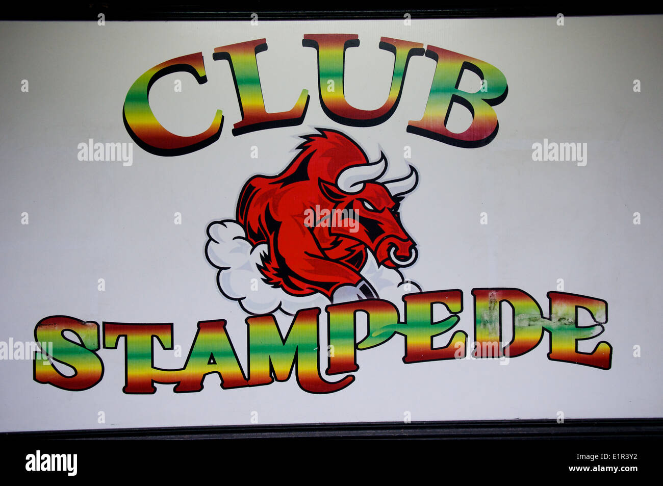 Club Stampede bar & nightclub sign, Fields Avenue, Angeles City ...