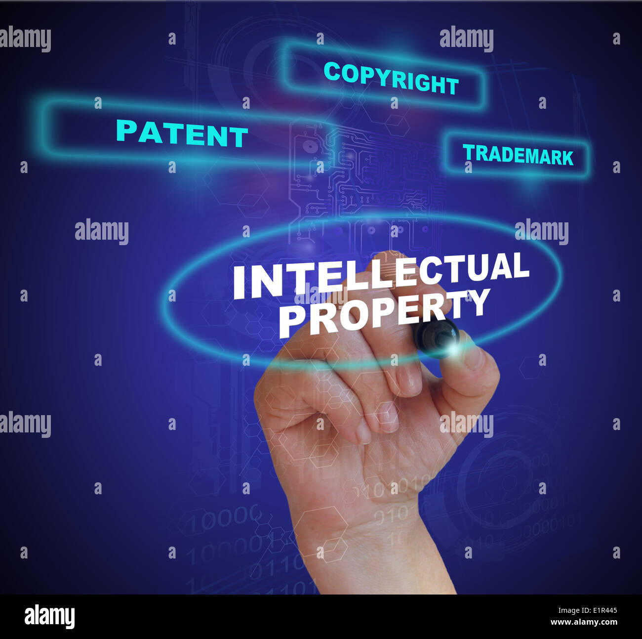 Presentation of protection of intellectual property Stock Photo - Alamy