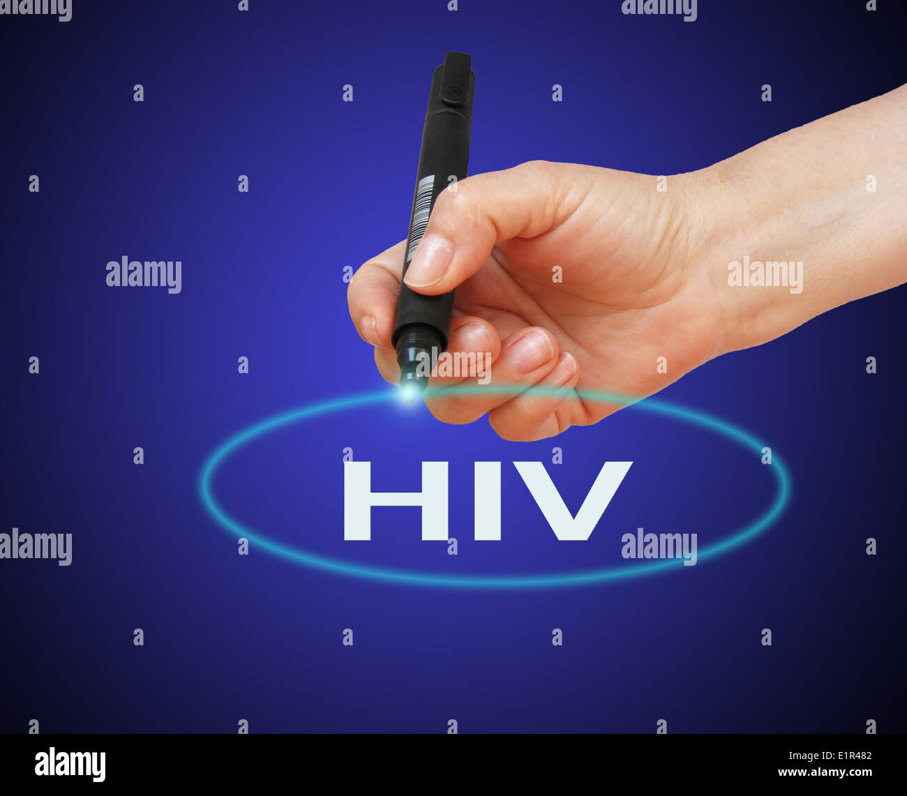 writing word HIV with marker on gradient background made in 2d software ...