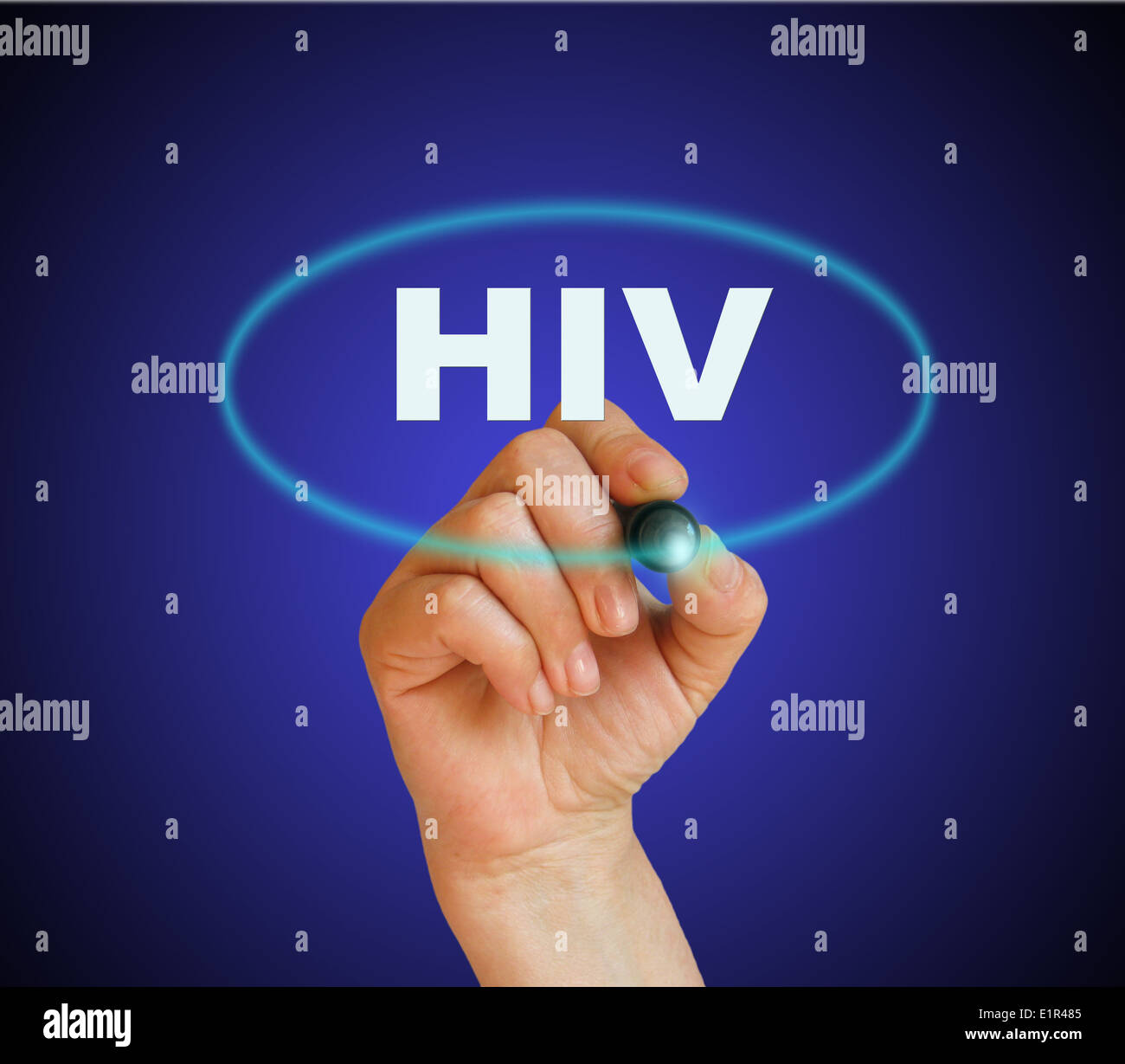 writing word HIV with marker on gradient background made in 2d software ...