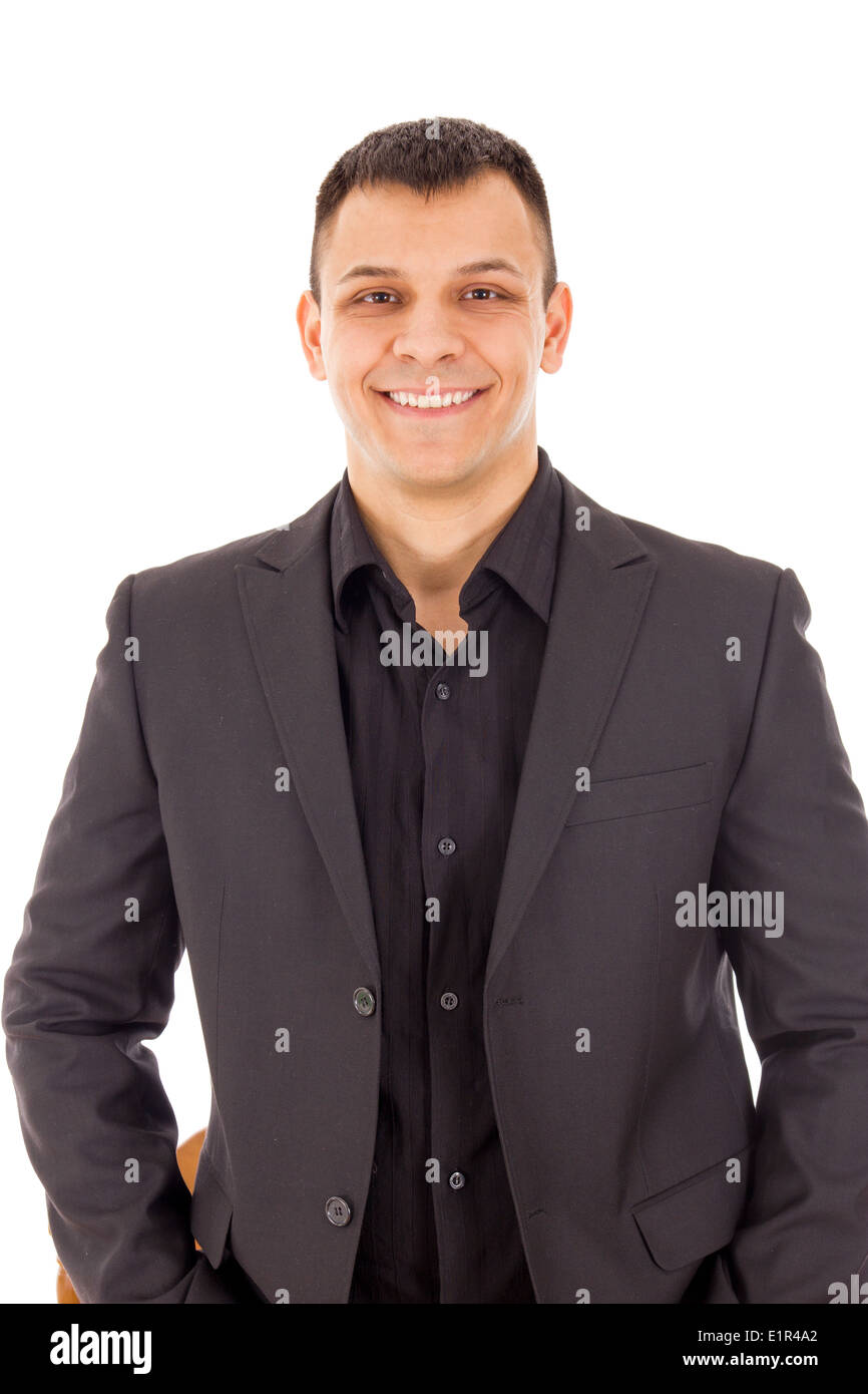 Businessman in black suit hi-res stock photography and images - Alamy