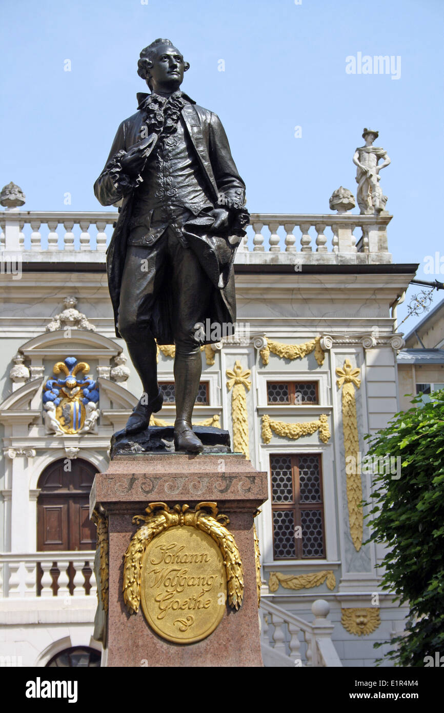 Leipzig, Germany, statue Goethe Stock Photo - Alamy