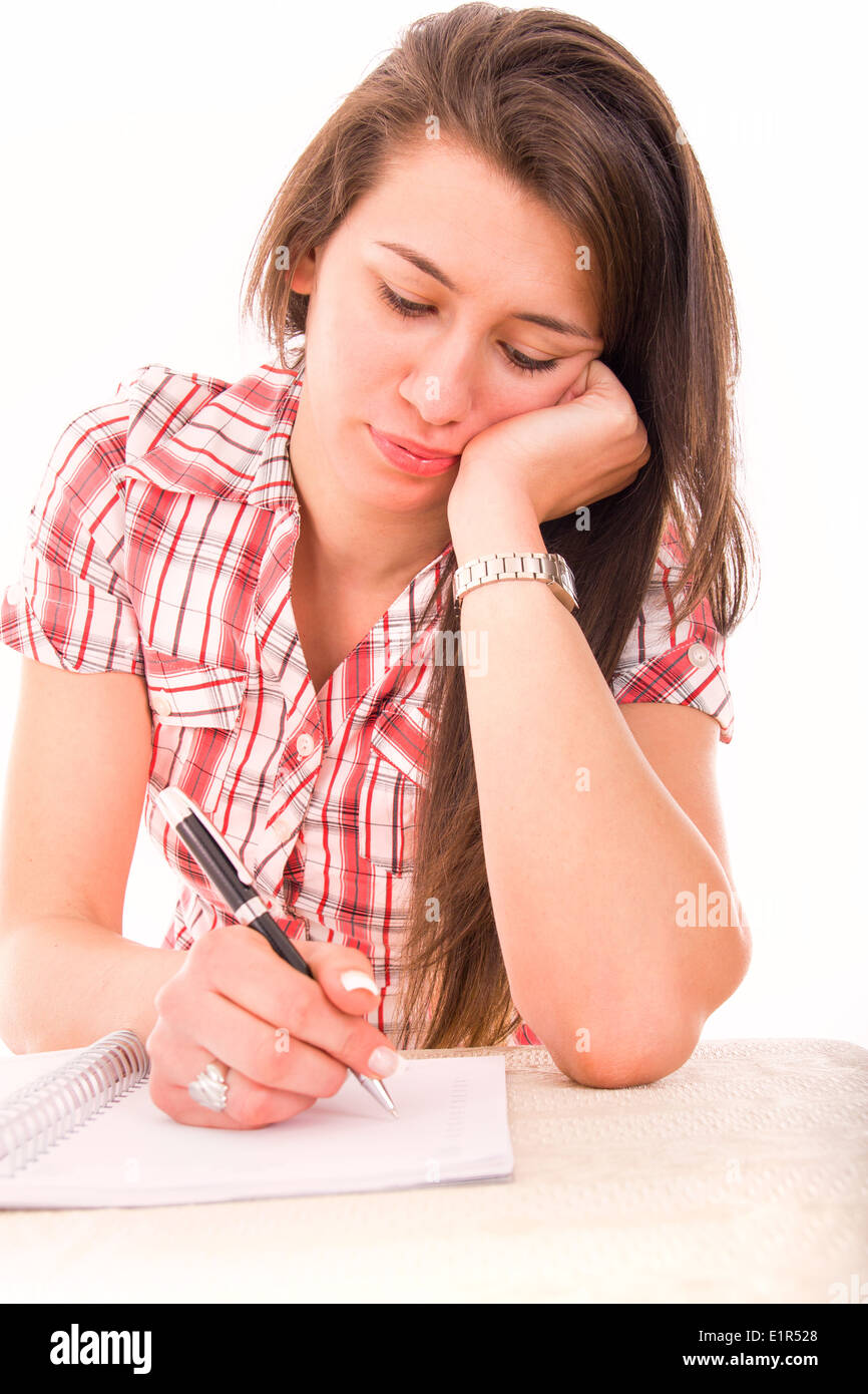 Teenager exam writing stress hi-res stock photography and images - Alamy