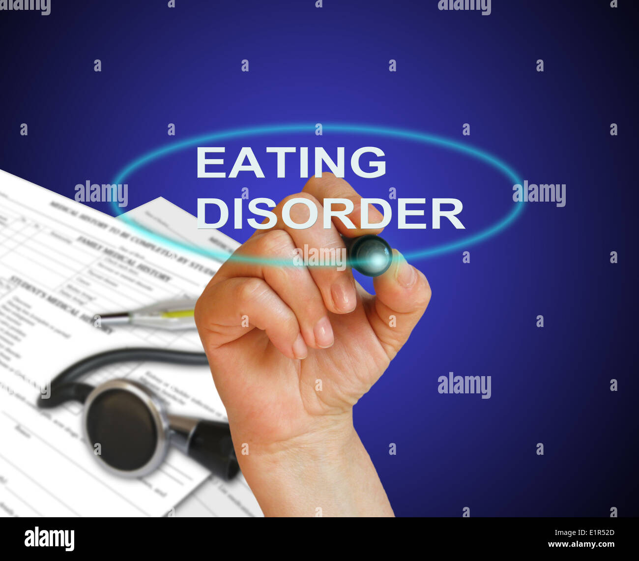 writing word Eating disorder with marker on gradient background made in ...