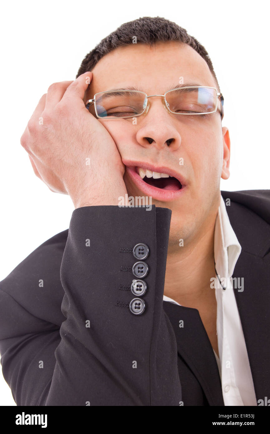 Man yawning desk suit hi-res stock photography and images - Alamy