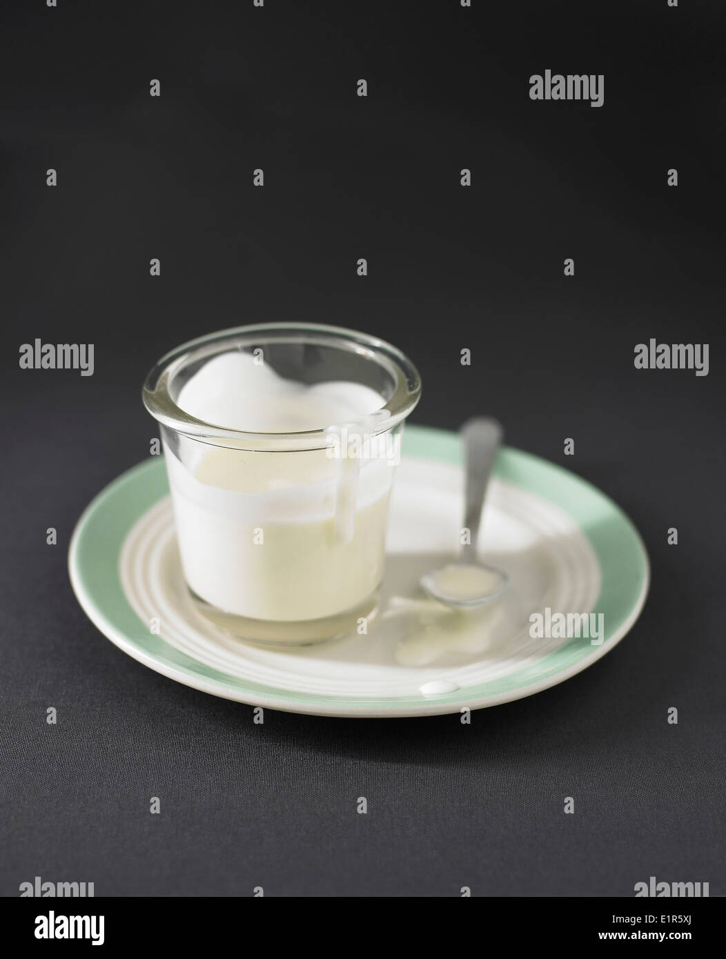 Goat's milk yoghurt Stock Photo - Alamy