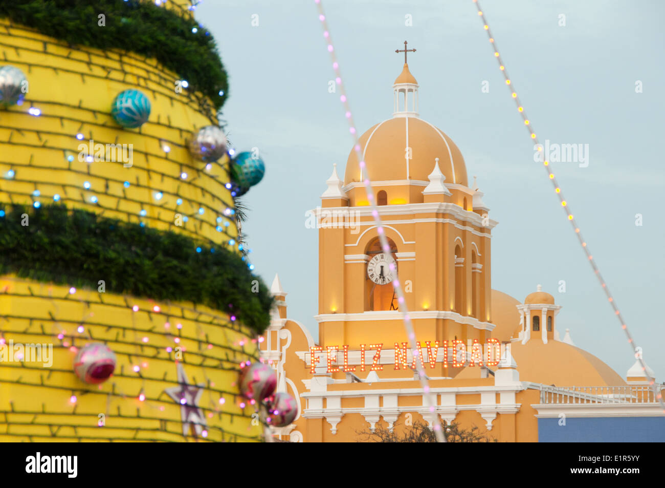 Christmas in Colonial South American Town Stock Photo - Alamy