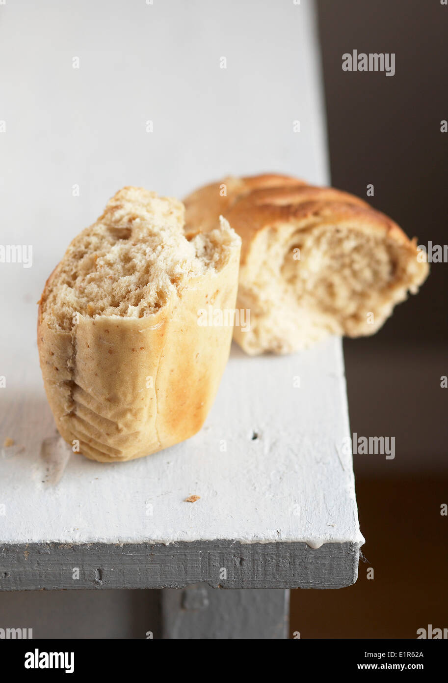 Pieces of bread Stock Photo - Alamy