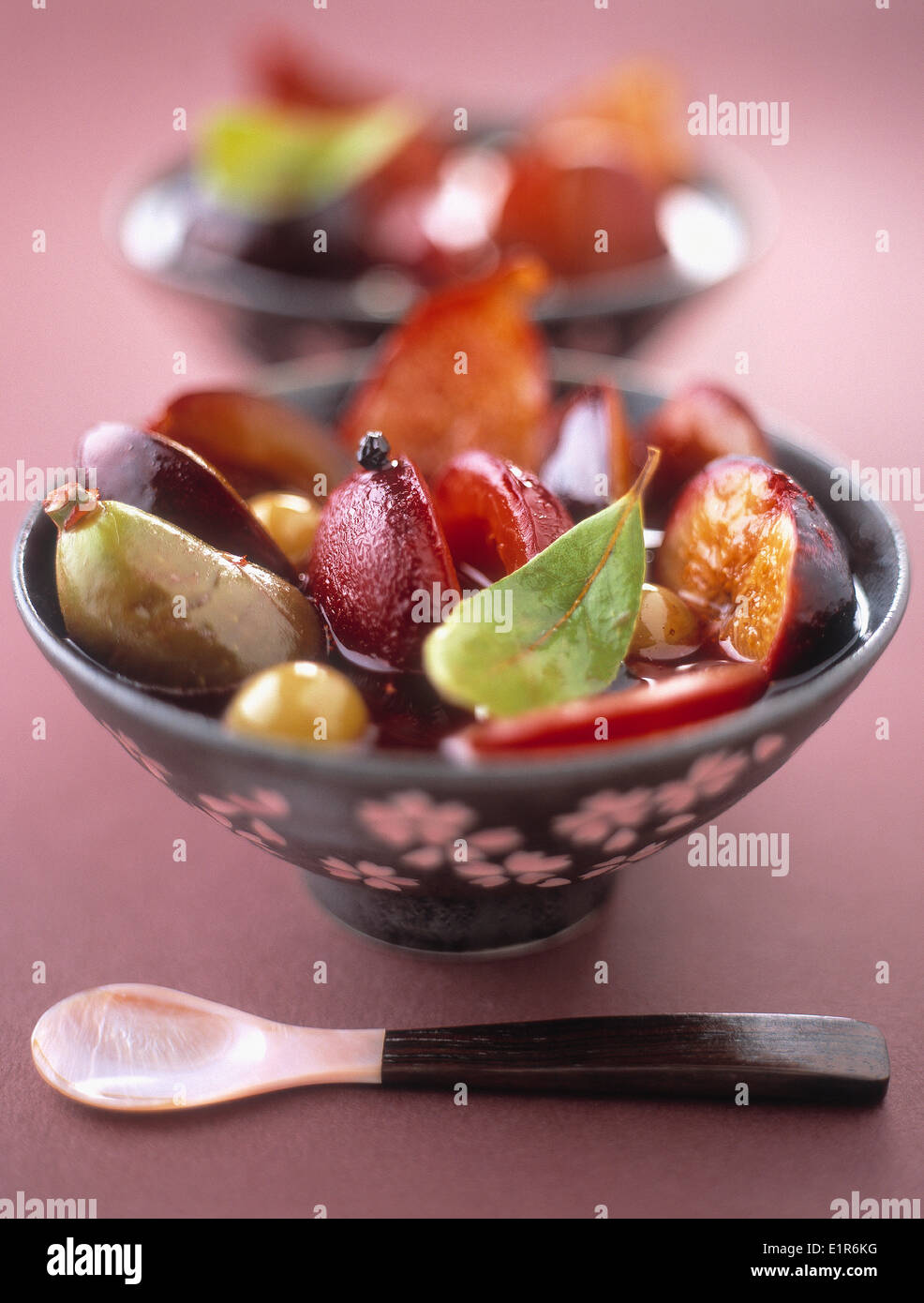 Stewed figs and qquetsch plums Stock Photo - Alamy